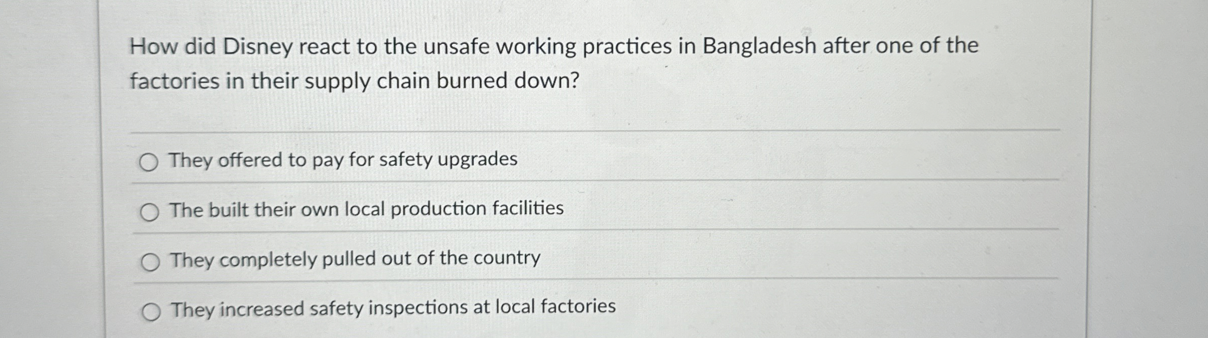 Solved How did Disney react to the unsafe working practices | Chegg.com