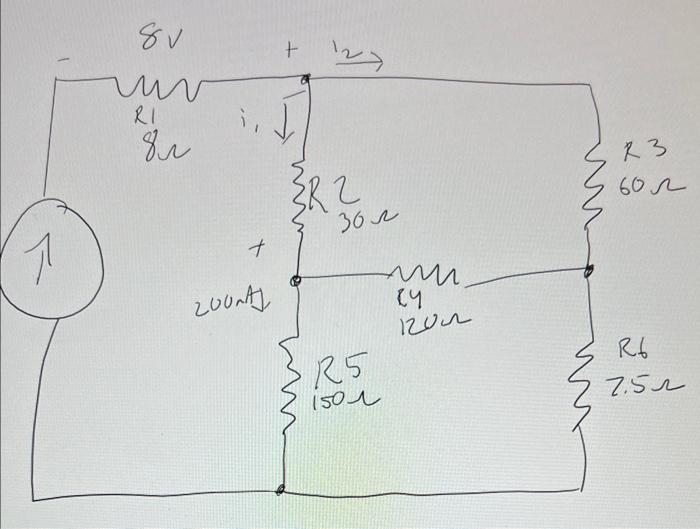 Solved solve for i1 and i2 | Chegg.com Solved solve for i1 and i2 | Chegg.com
