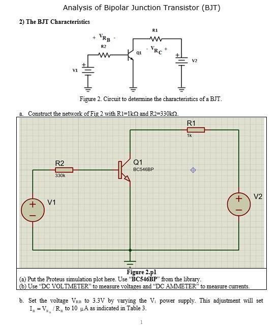 Analysis of Bipolar Junction Transistor (BJT) 2) The | Chegg.com