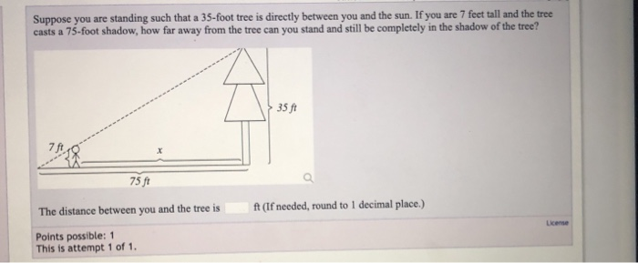 Solved Suppose you are standing such that a 35-foot tree is | Chegg.com