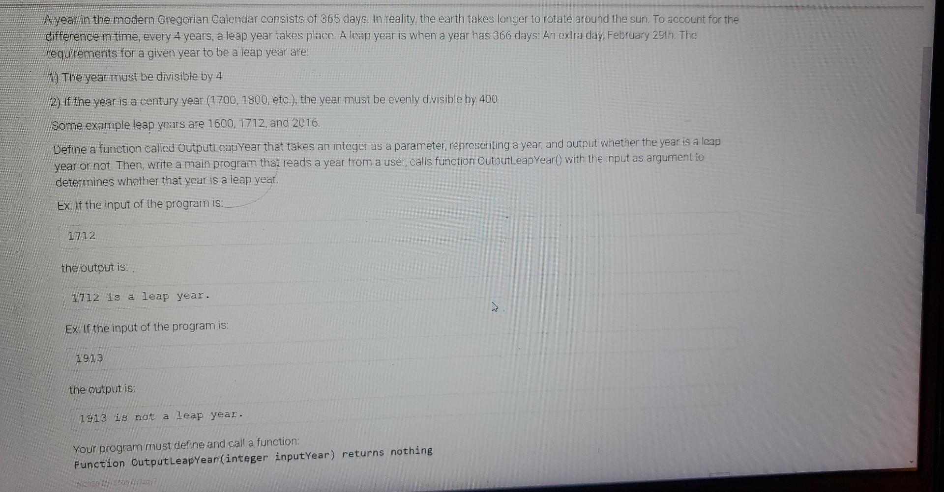 Solved A.jyearif the modern Gregorian Calendar consists of | Chegg.com