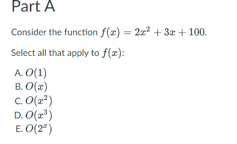 Solved Select all that apply to f(x): Explain | Chegg.com