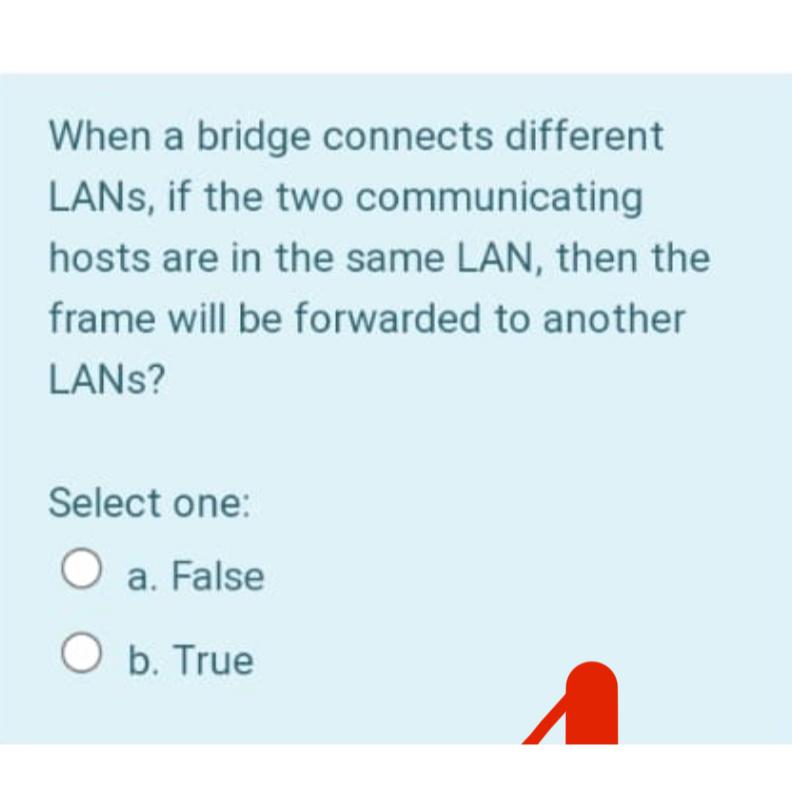 Solved When a bridge connects different LANs, if the two | Chegg.com