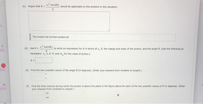 Solved Protons are projected with an initial speed v - 9.62 | Chegg.com