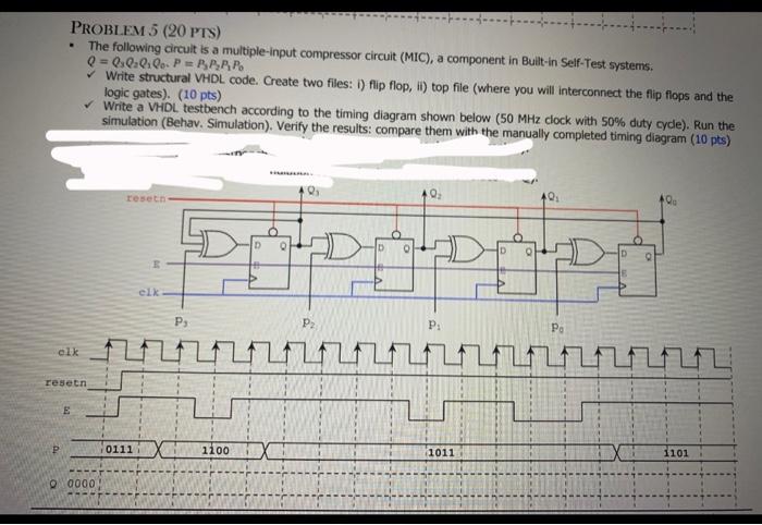 Solved PROBLEM 5 (20 PTS) - The following circuit is a | Chegg.com