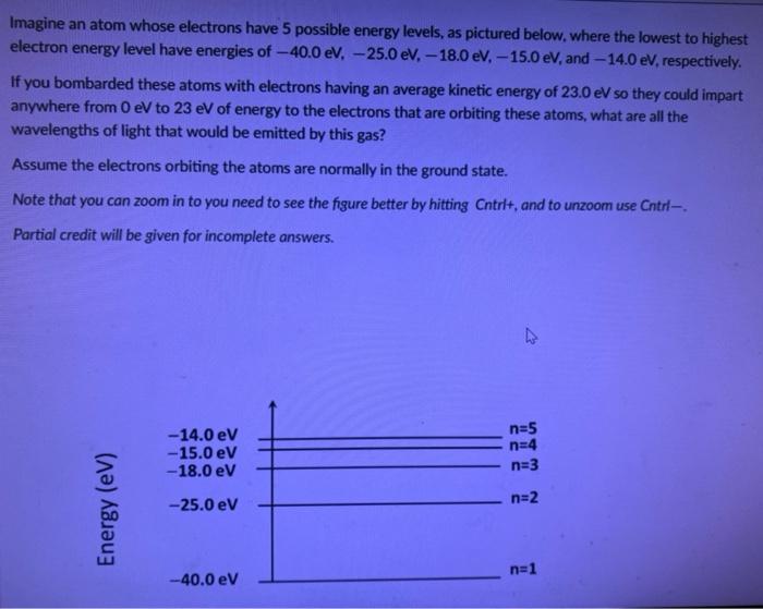 Solved Imagine an atom whose electrons have 5 possible | Chegg.com