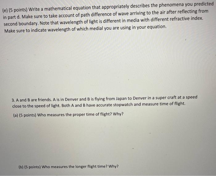 Solved 1. The sketch represents the interference pattern | Chegg.com