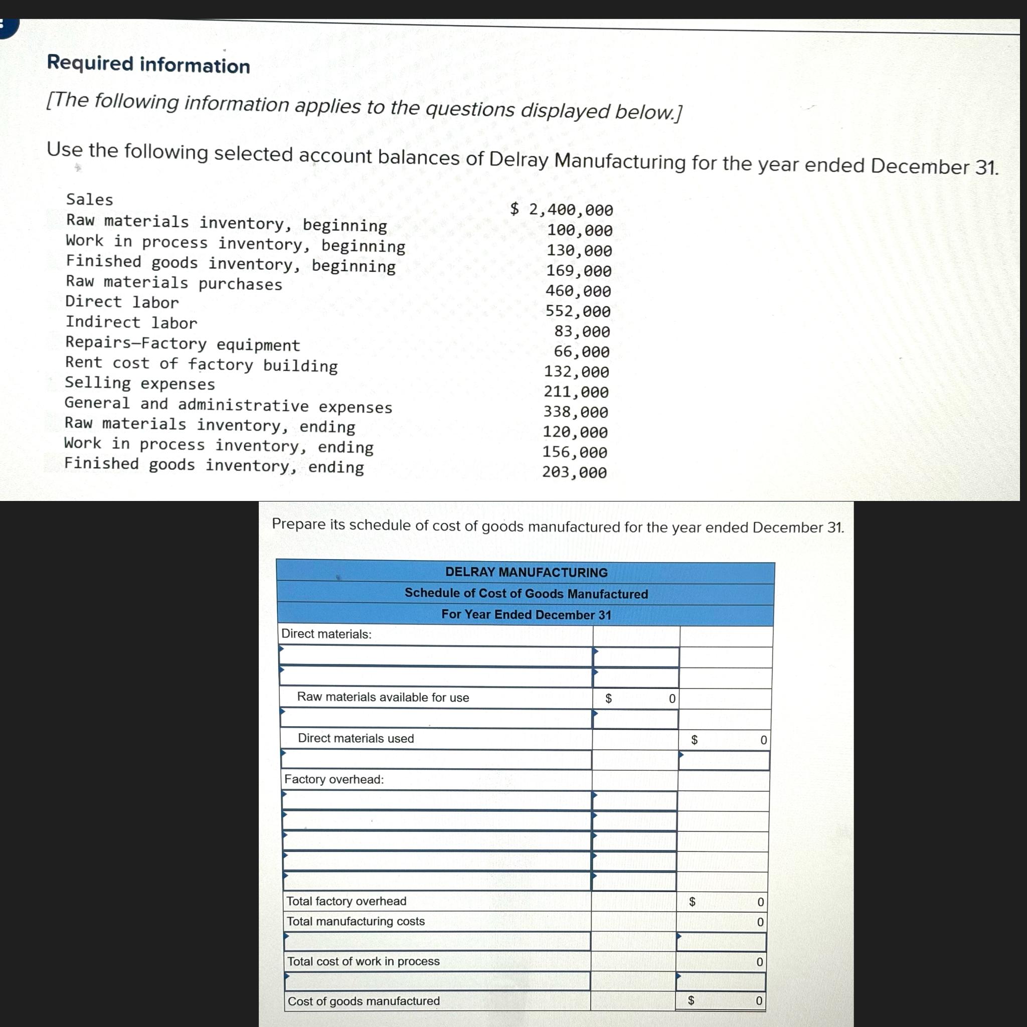 Solved Hello! Please help me solve? Use the following | Chegg.com