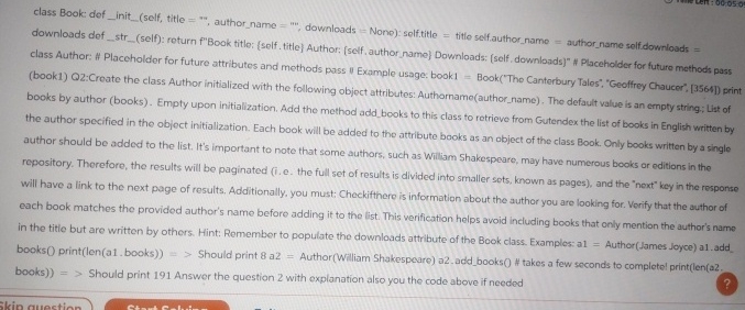 Solved class Book: dof _ ﻿init_(self, ﻿title =cdots, | Chegg.com