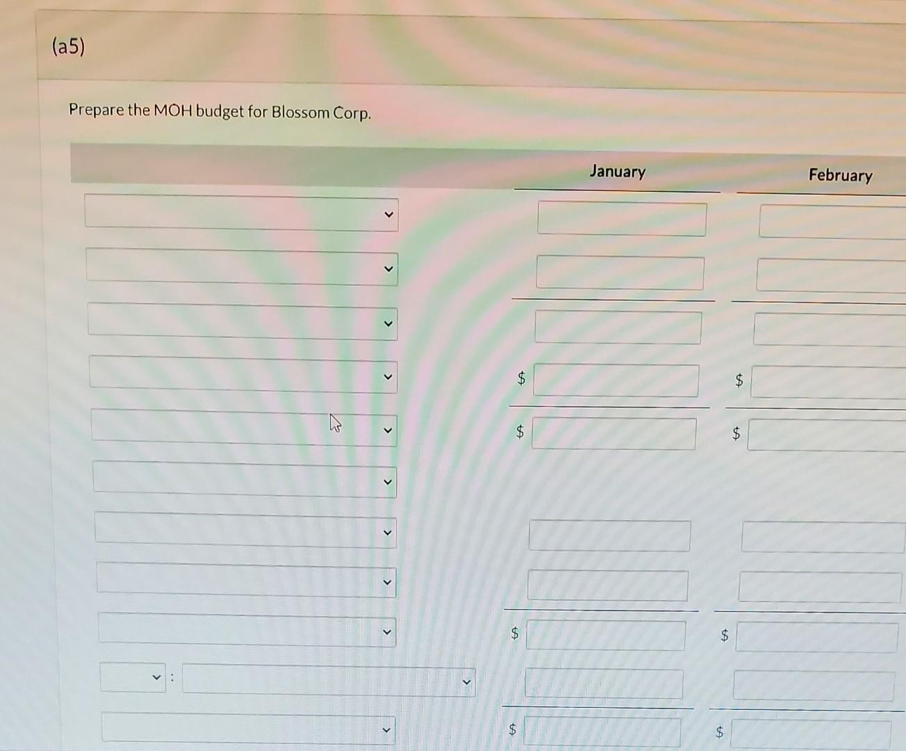 Solved The management team at Blossom Corporation is | Chegg.com