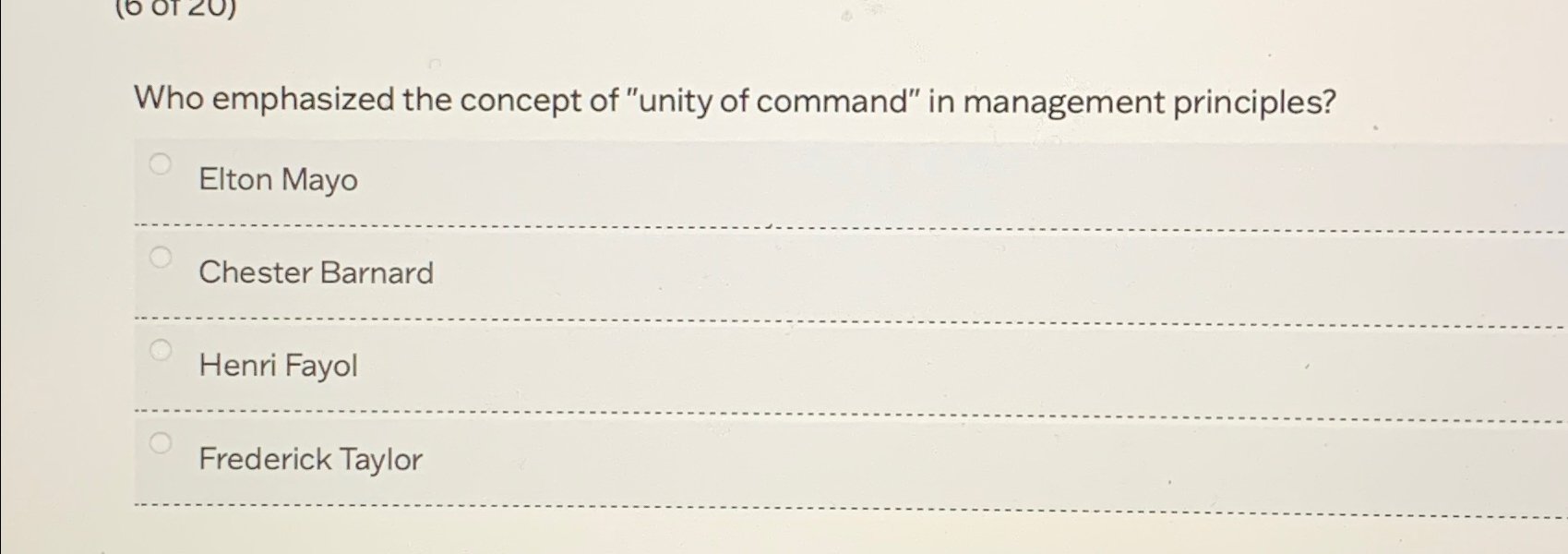 Solved Who emphasized the concept of "unity of command" in | Chegg.com