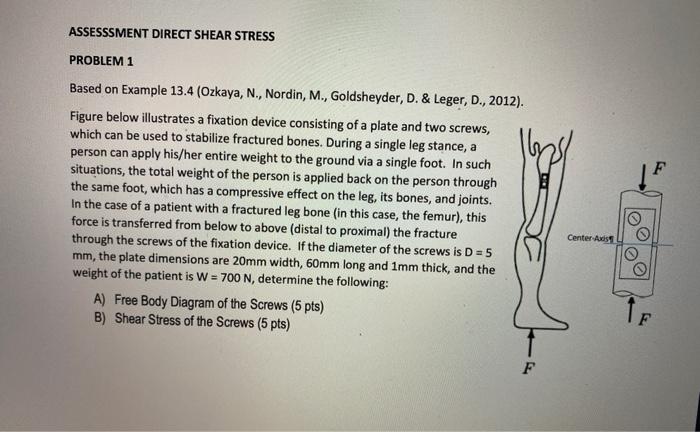 Solved ASSESSSMENT DIRECT SHEAR STRESS PROBLEM 1 Based on | Chegg.com