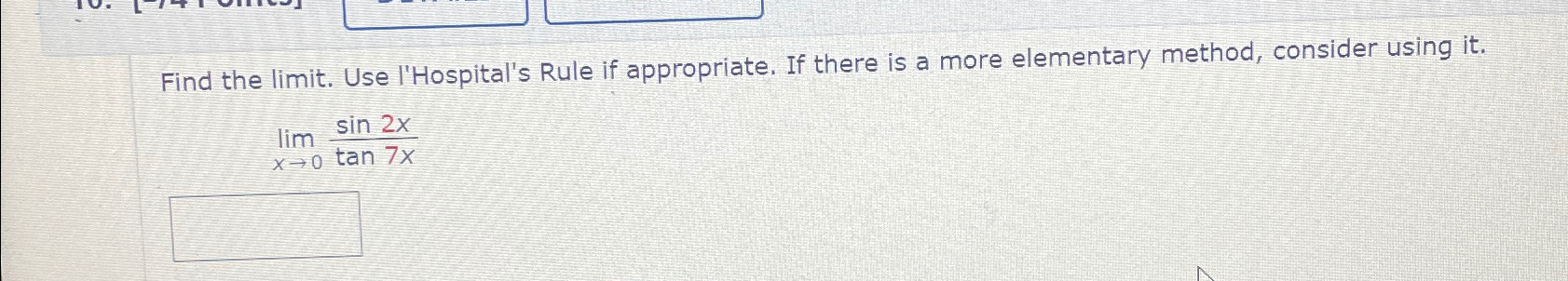 Solved Find the limit. ﻿Use l'Hospital's Rule if | Chegg.com