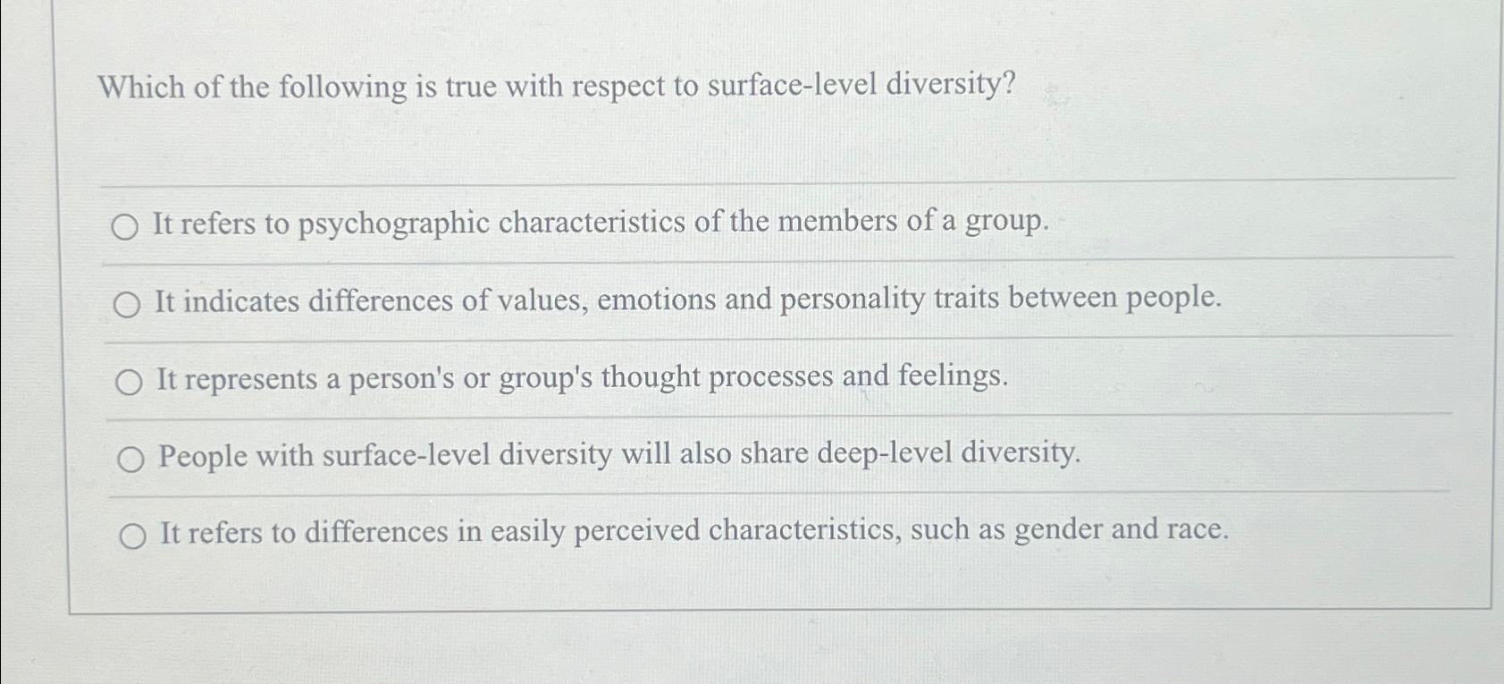 Solved Which of the following is true with respect to | Chegg.com