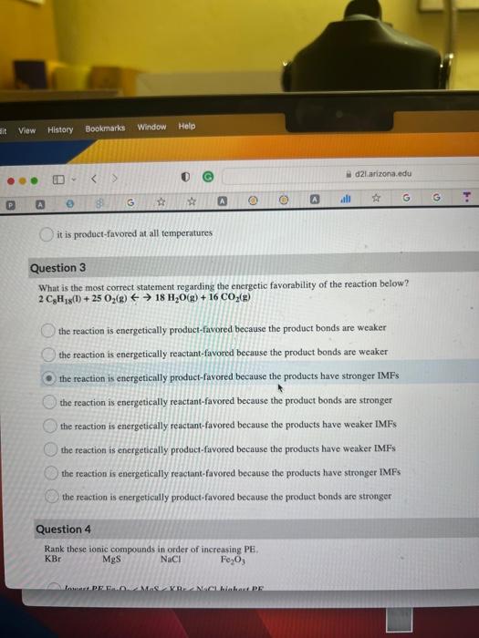 Solved it is product-favored at all temperatures Question 3 | Chegg.com