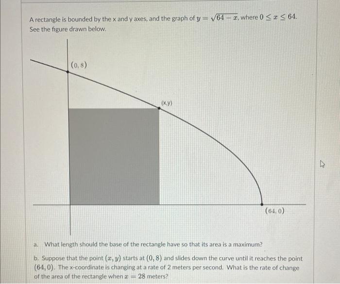 Solved A rectangle is bounded by the x and y axes, and the | Chegg.com