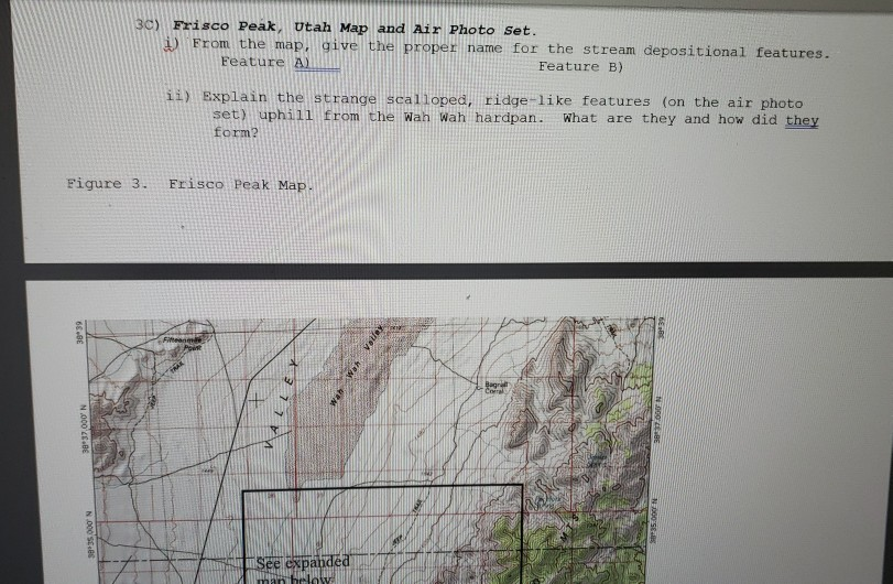 Solved: 307 Frisco Peak, Utah Map And Air Photo Set. 1 Fro... | Chegg.com