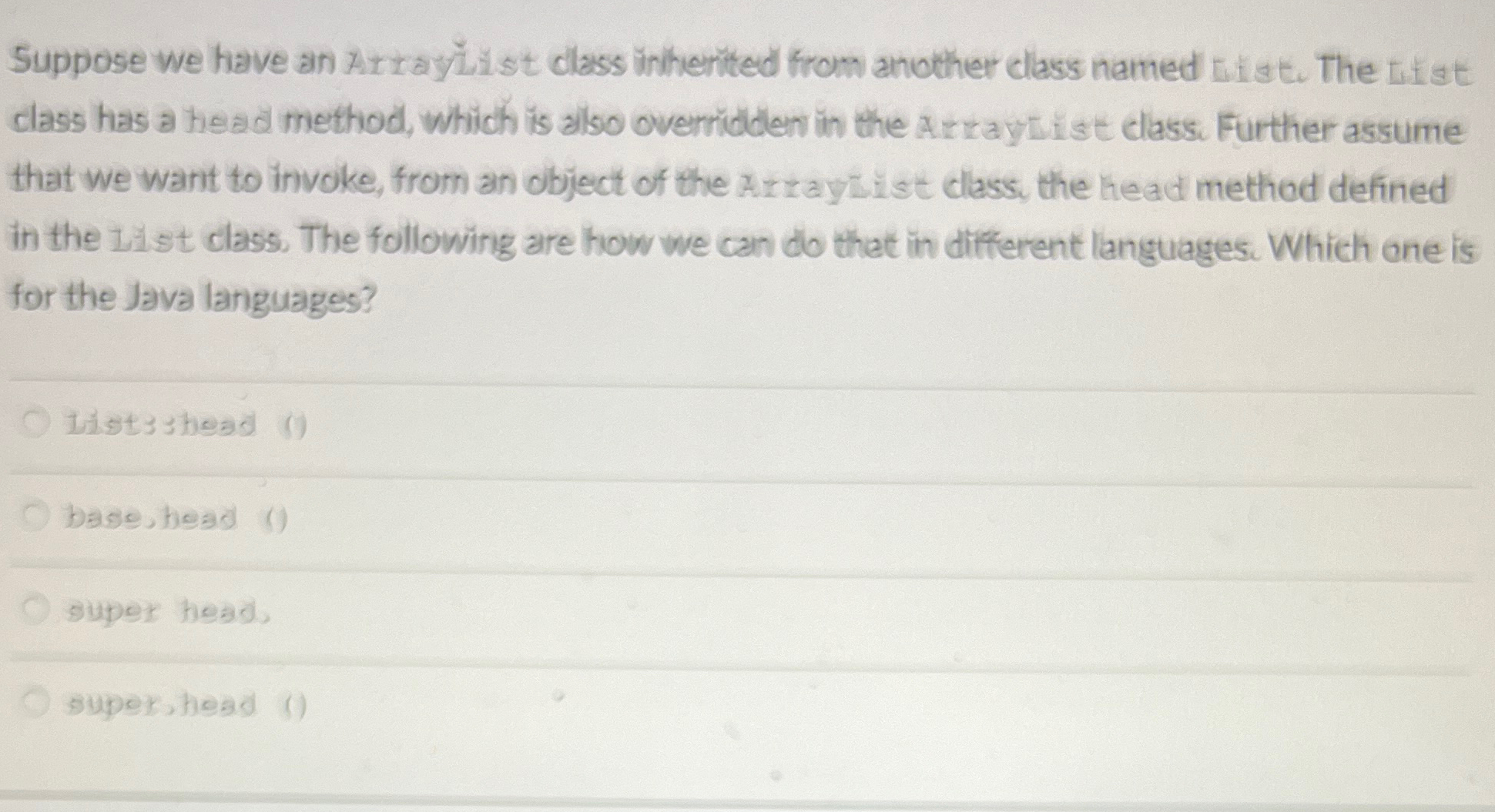 Solved Suppose We Have An Artaylist Class Inhherited From 
