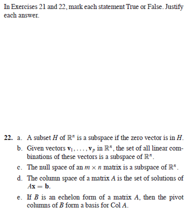 Solved In Exercises 21 ﻿and 22, ﻿mark each statement True or | Chegg.com