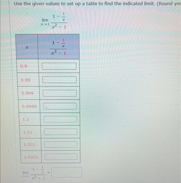 Use the given values to set up a table to find the | Chegg.com