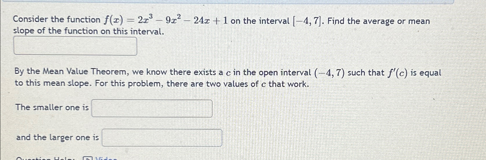 Solved Consider the function f(x)=2x3-9x2-24x+1 ﻿on the | Chegg.com