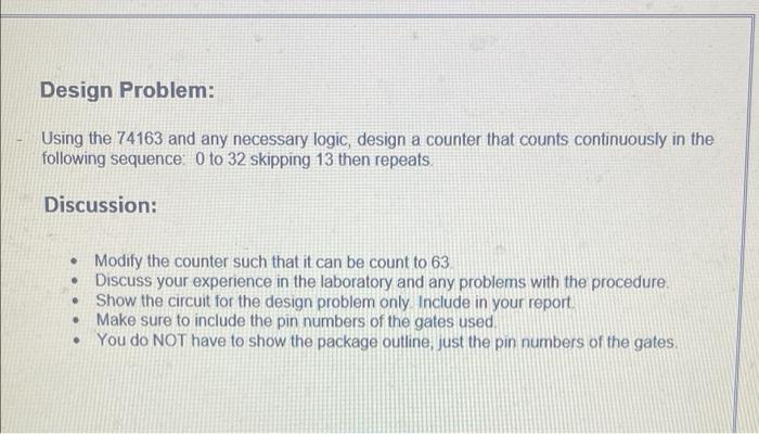 Solved Theory And Background Introduction The 74163 is a | Chegg.com