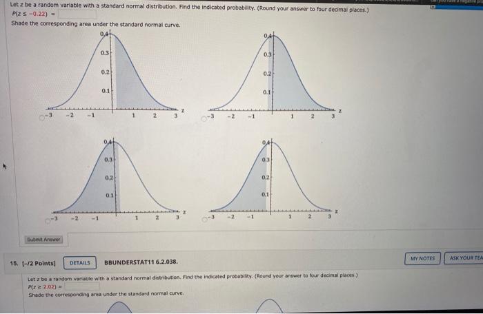 Solved Letz be a random variable with a standard normal | Chegg.com