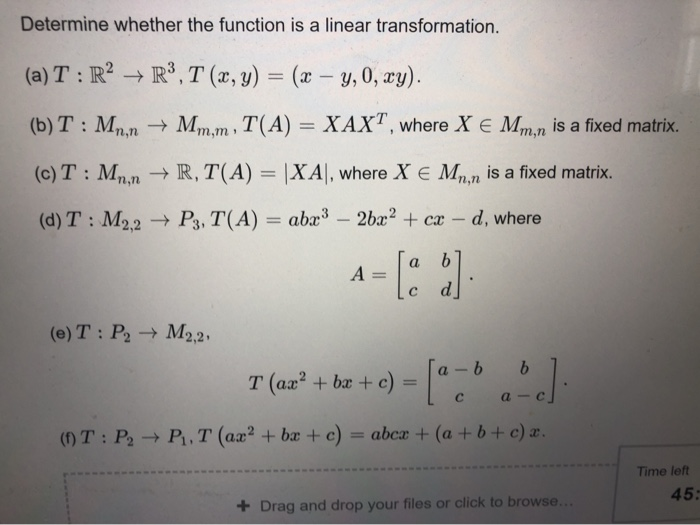 Solved Determine whether the function is a linear | Chegg.com