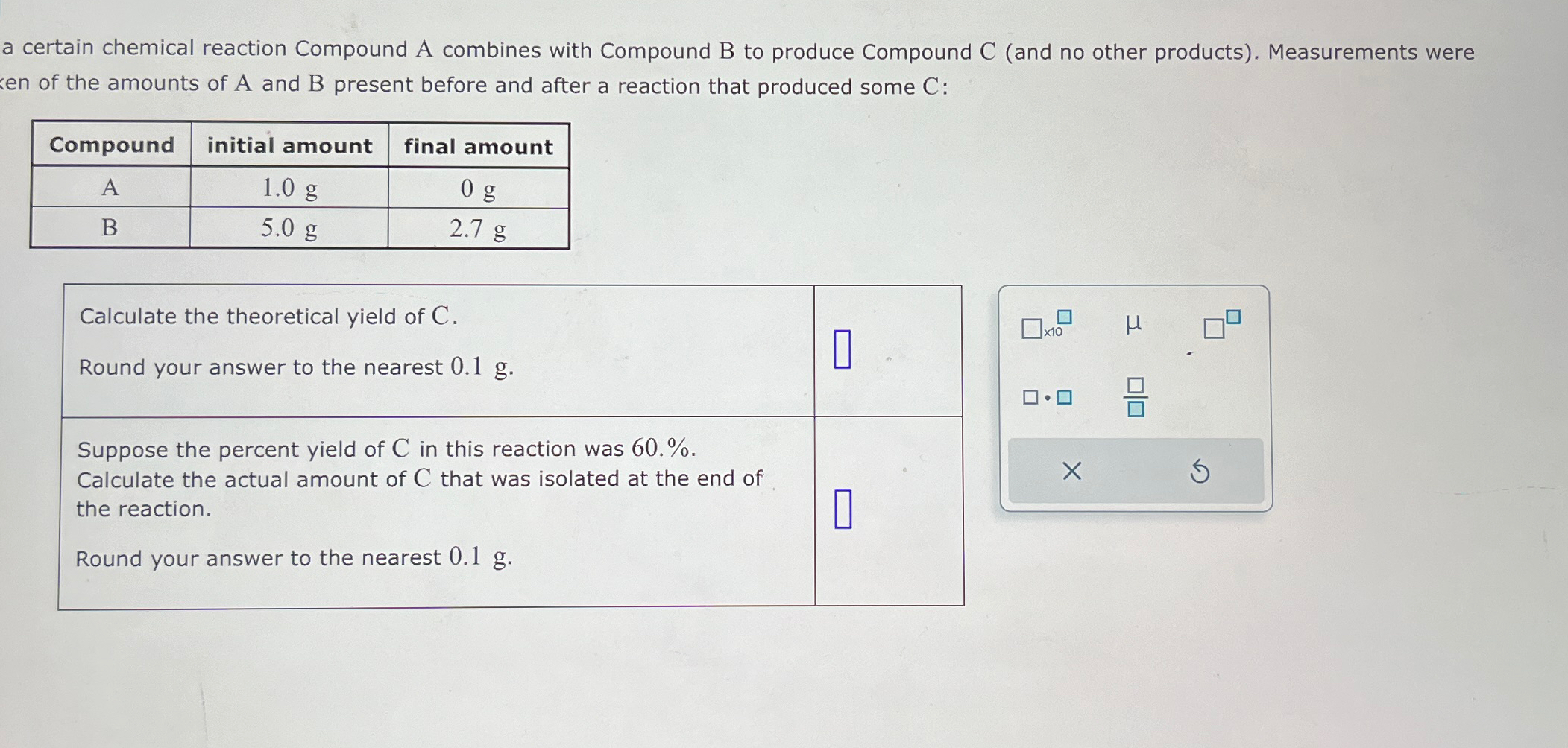 Solved a certain chemical reaction Compound A combines with | Chegg.com