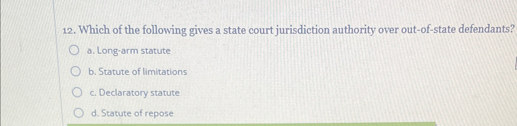 Solved Which of the following gives a state court | Chegg.com