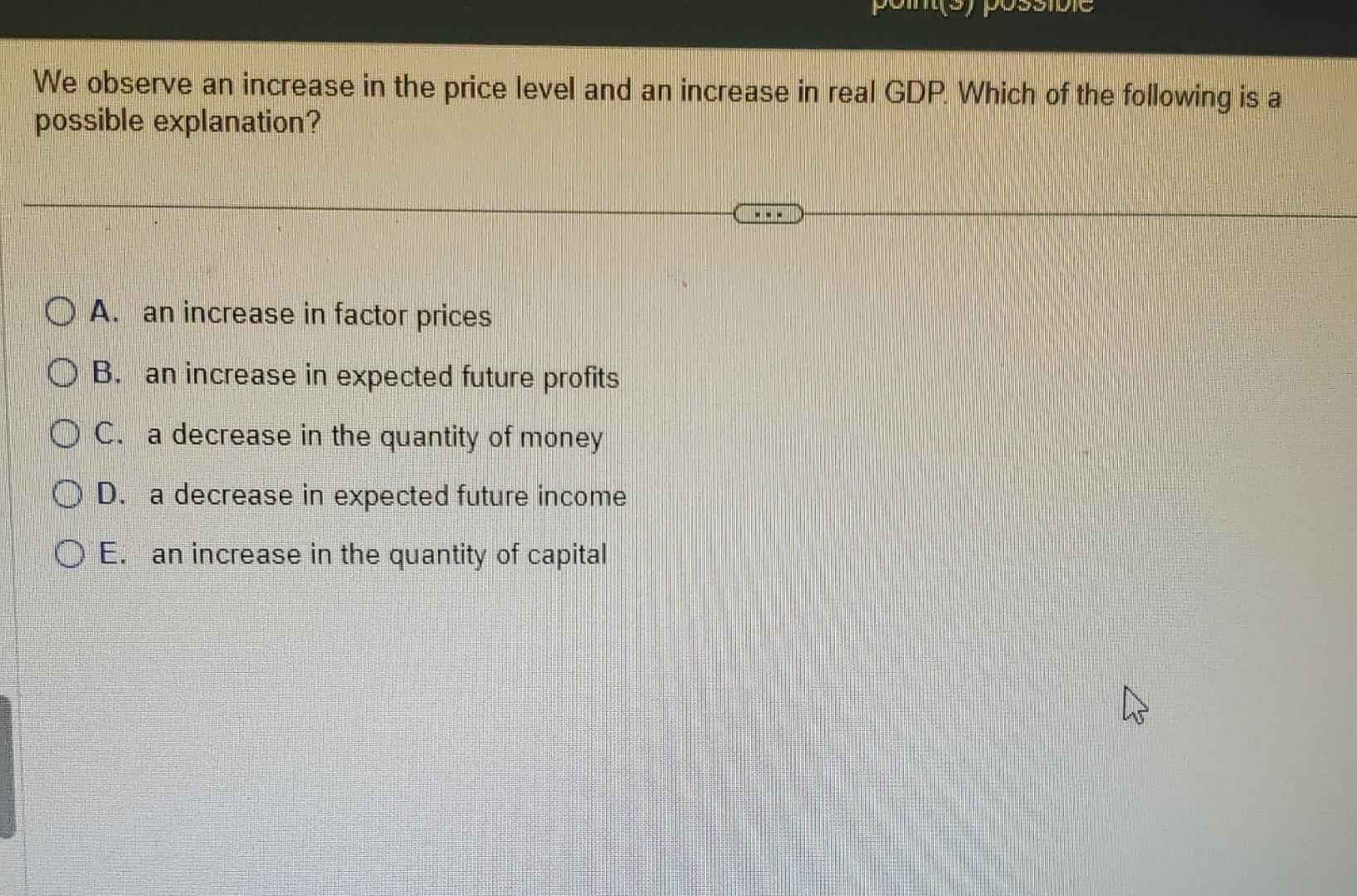 Solved We observe an increase in the price level and an | Chegg.com