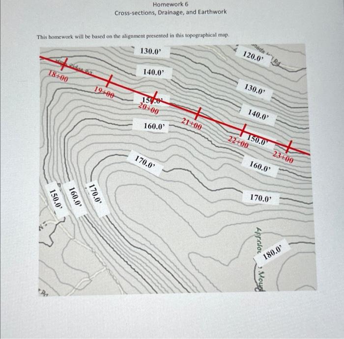 Solved Homework 6 Cross-sections, Drainage, and Earthwork | Chegg.com