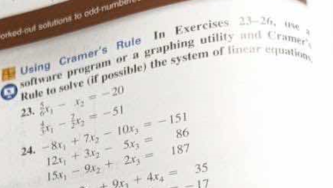 Solved Using Cramer's fule In Exercises 23-26, ﻿wivesofware | Chegg.com