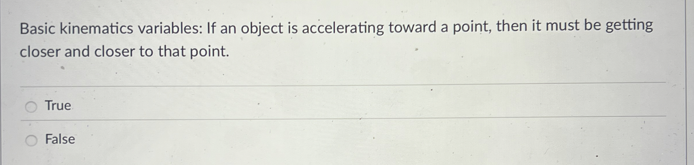Solved Basic kinematics variables: If an object is | Chegg.com