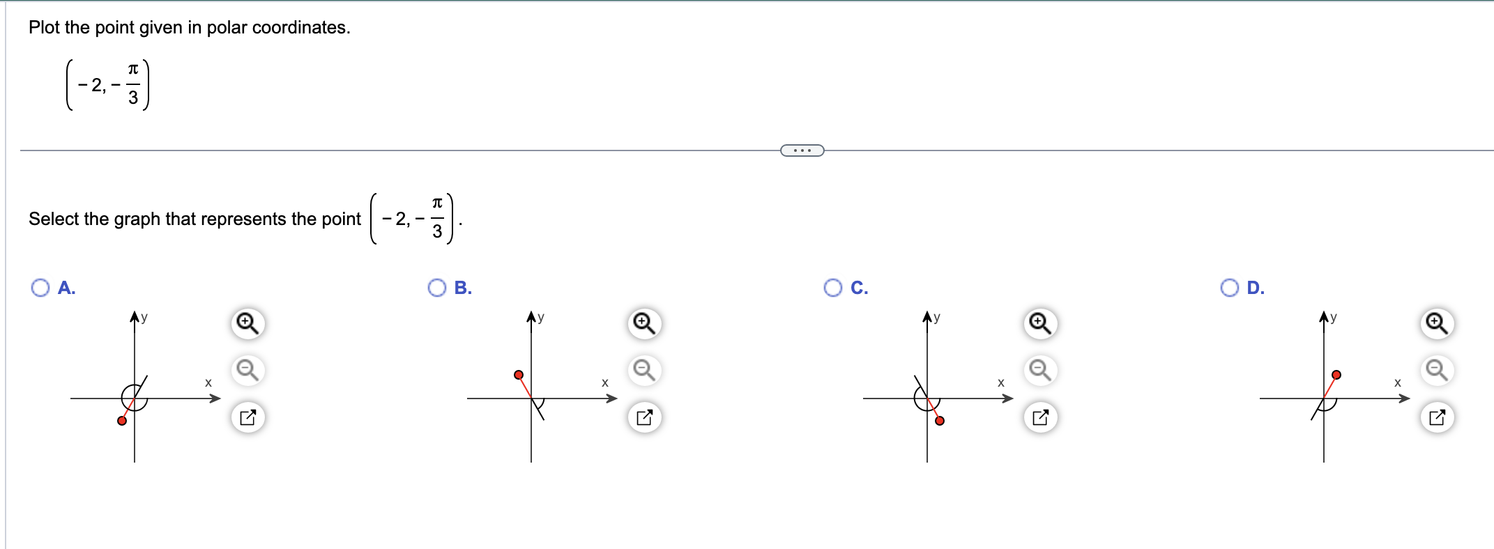 Solved Plot the point given in polar | Chegg.com