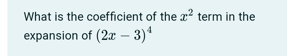 Solved What is the coefficient of the x2 term in the | Chegg.com