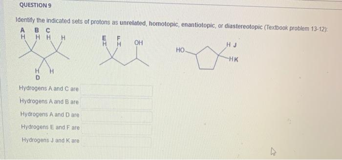 Solved Predict the splitting patterns (singlet, doublet, | Chegg.com