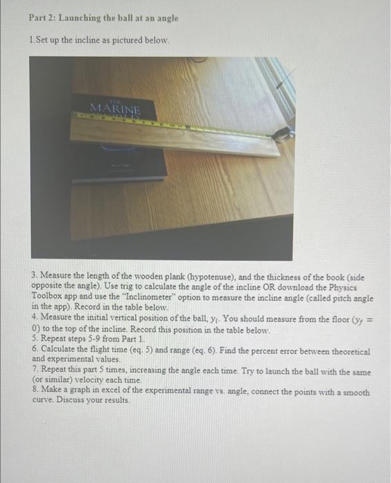 Solved University Physics I Experiment 4: Projectile Motion | Chegg.com