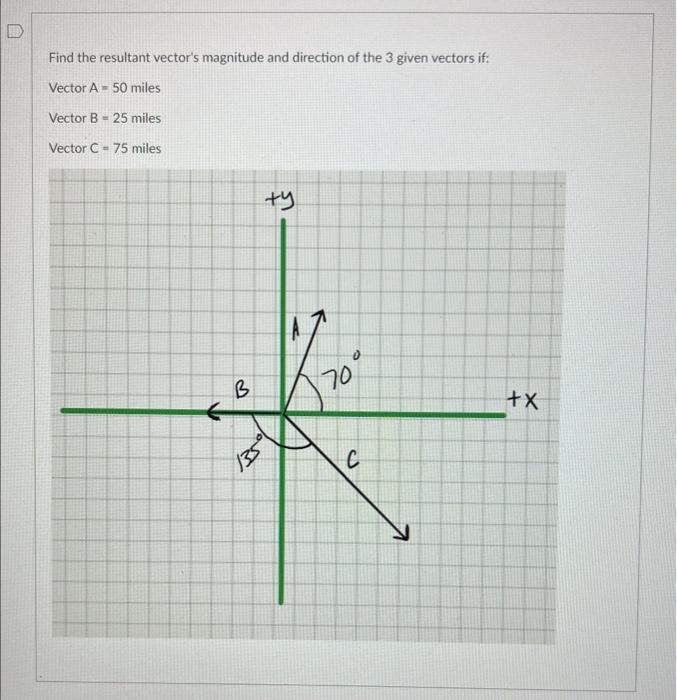 Solved Find the resultant vector's magnitude and direction | Chegg.com