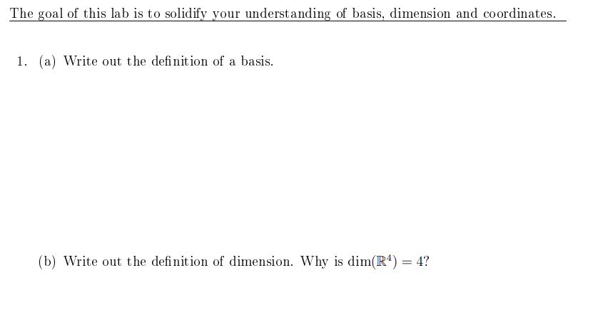 Solved The goal of this lab is to solidify your | Chegg.com