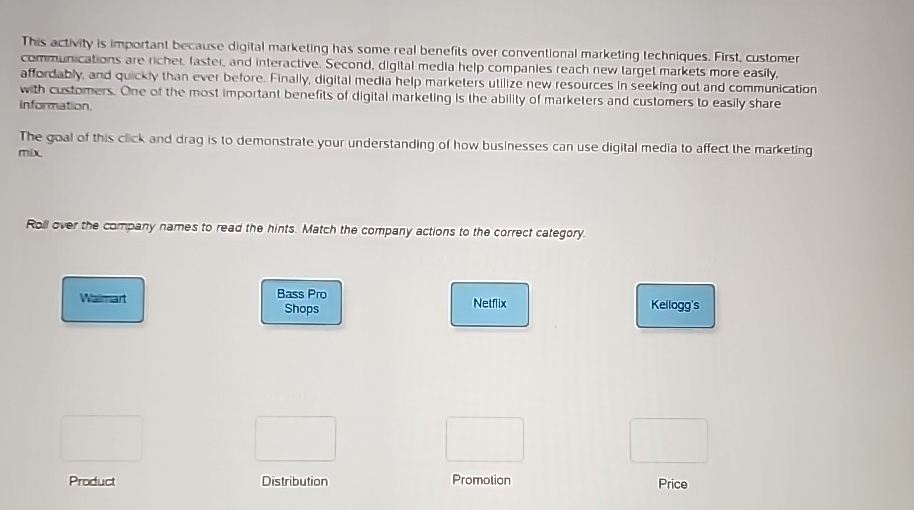 Solved This activity is important because digital marketing | Chegg.com