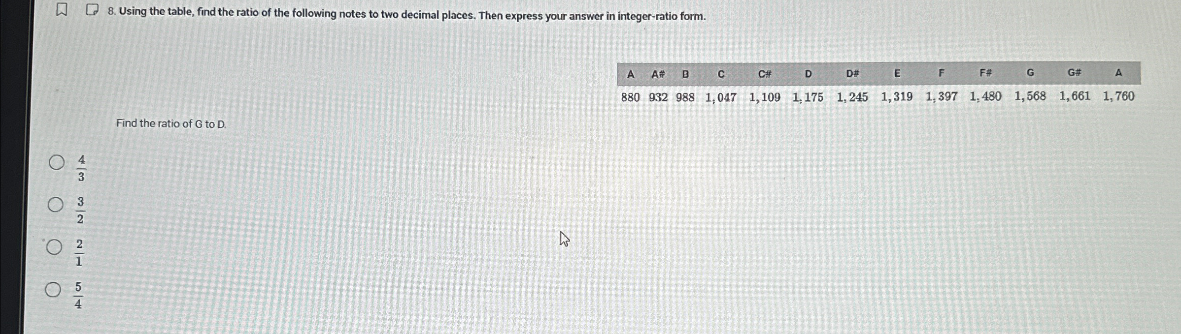 Solved Using the table, find the ratio of the following | Chegg.com