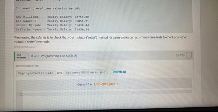 Solved 8.26 Programming Lab 5 (Ch. 8) This class will model | Chegg.com