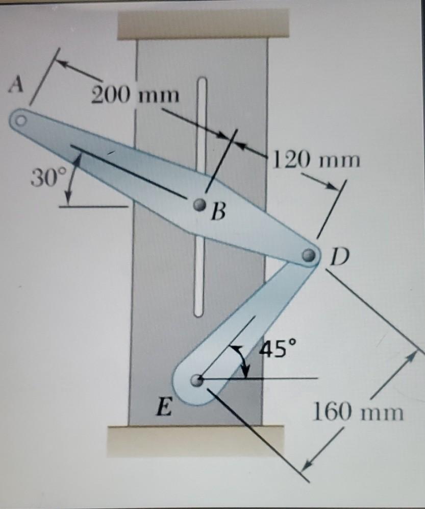 Solved The pin at B is attached to member ABD and can slide | Chegg.com
