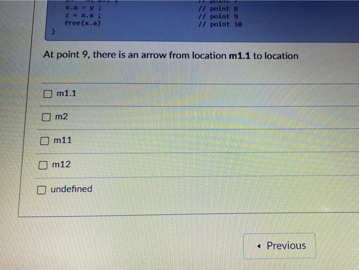 Solved Question 32 1 pts Consider the C code below and the | Chegg.com