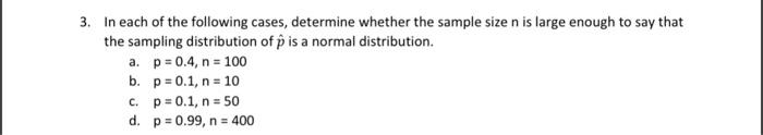 Solved 3. In each of the following cases, determine whether | Chegg.com