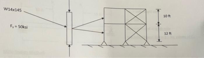 Solved W14x145 10 ft Fy = 50ksi 12 ft a. (15 points) | Chegg.com