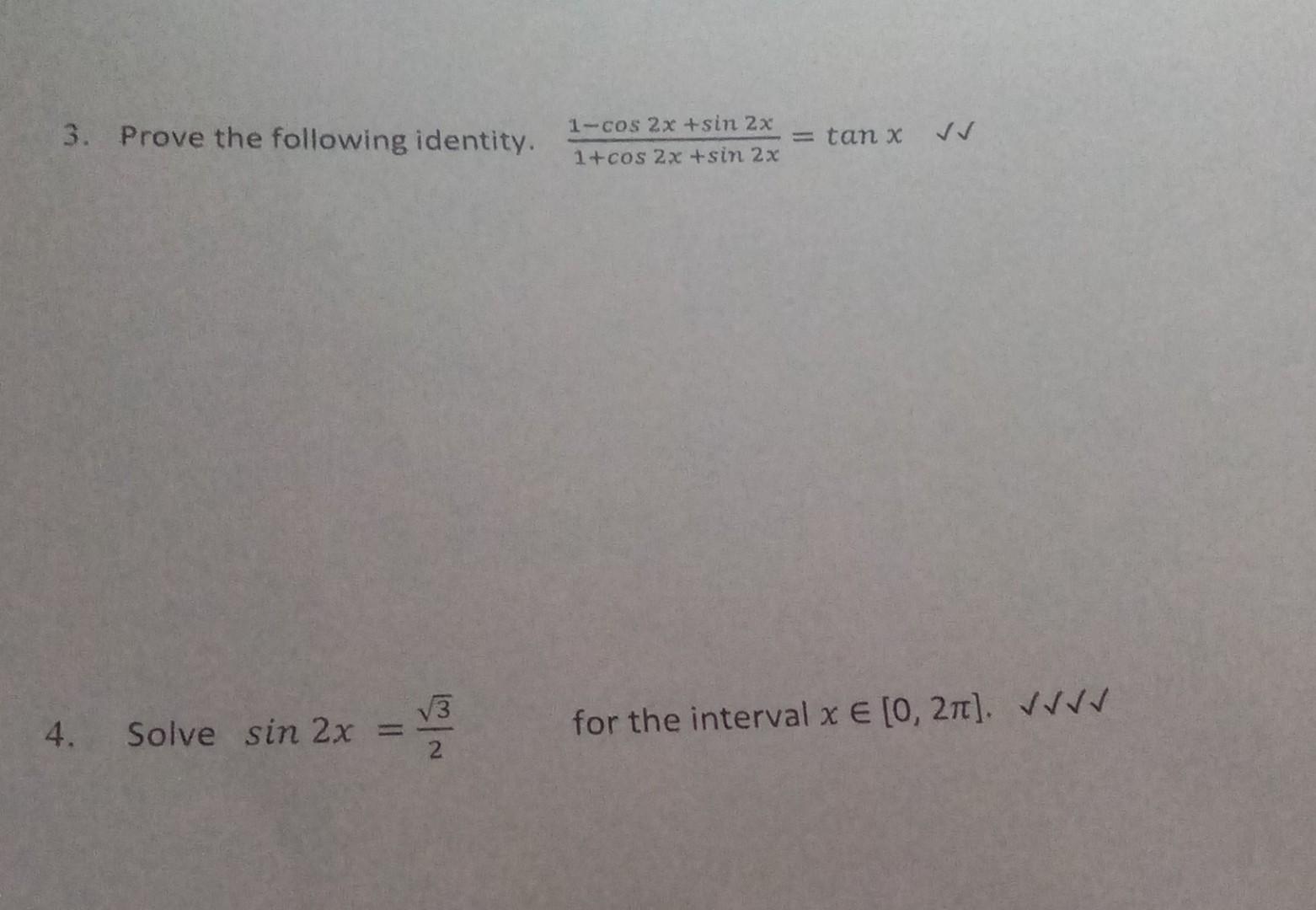 Solved 3. Prove the following identity. | Chegg.com