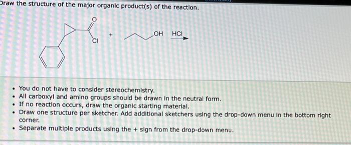 Solved [Review Topical Draw the structure or the major | Chegg.com