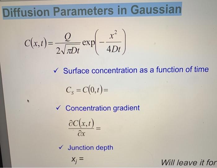 Solved 2. Diffusion Equation (25 pts) Refer to slide #20 of | Chegg.com